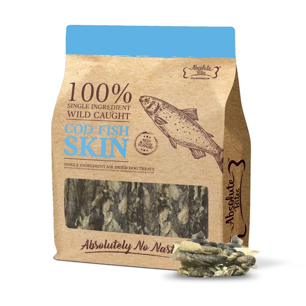 Absolute Bites Air Dried Cod Fish Skin 250g