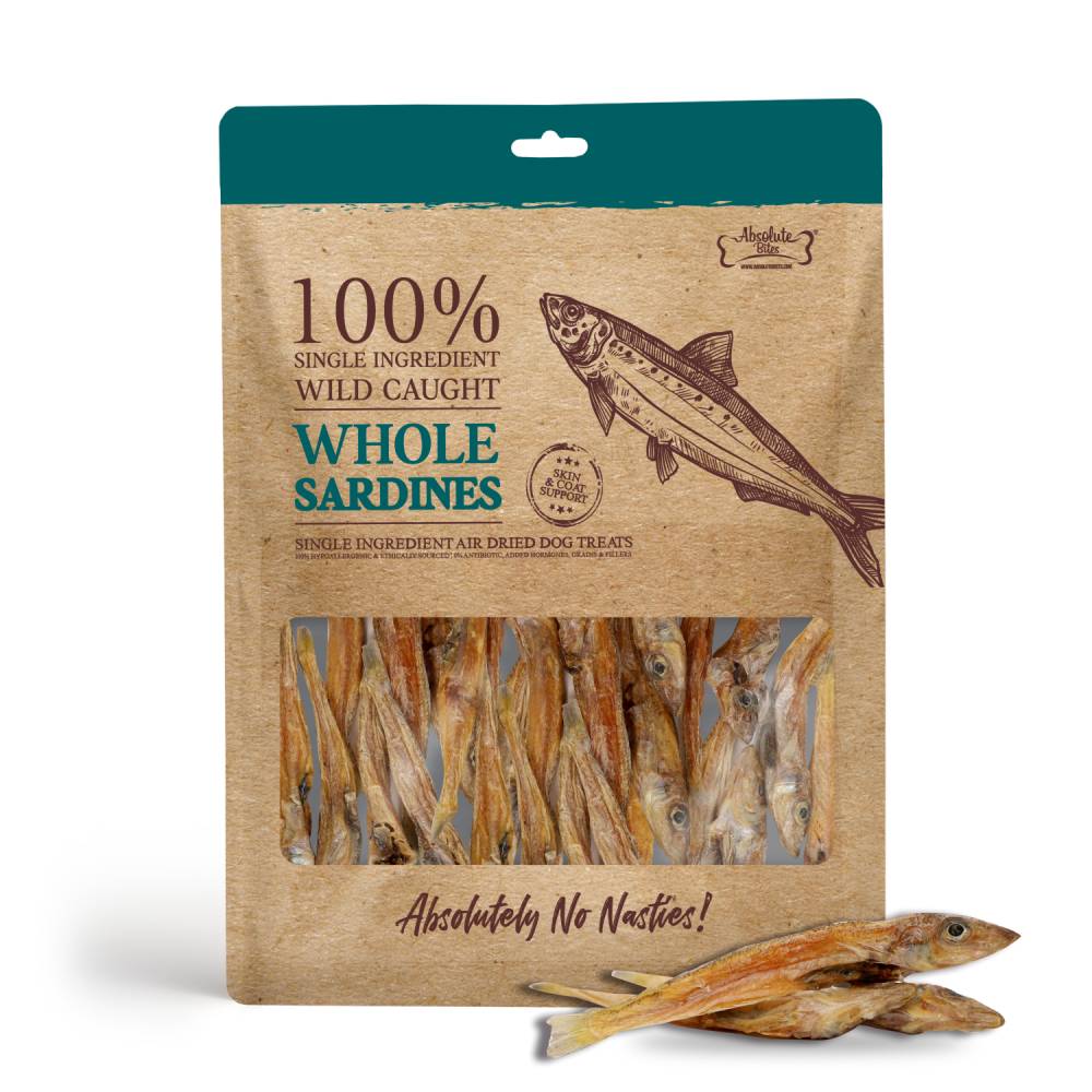Absolute Bites Dog Air Dried Whole Sardines 60g