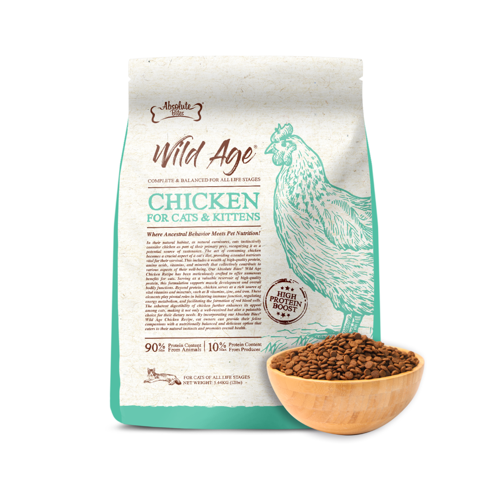 Absolute Bites Wild Age Cat Chicken Complete & Balanced For All Life S