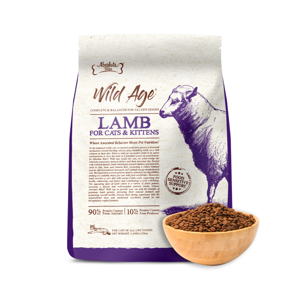 Absolute Bites Wild Age Cat Lamb Complete & Balanced For All Life Stag