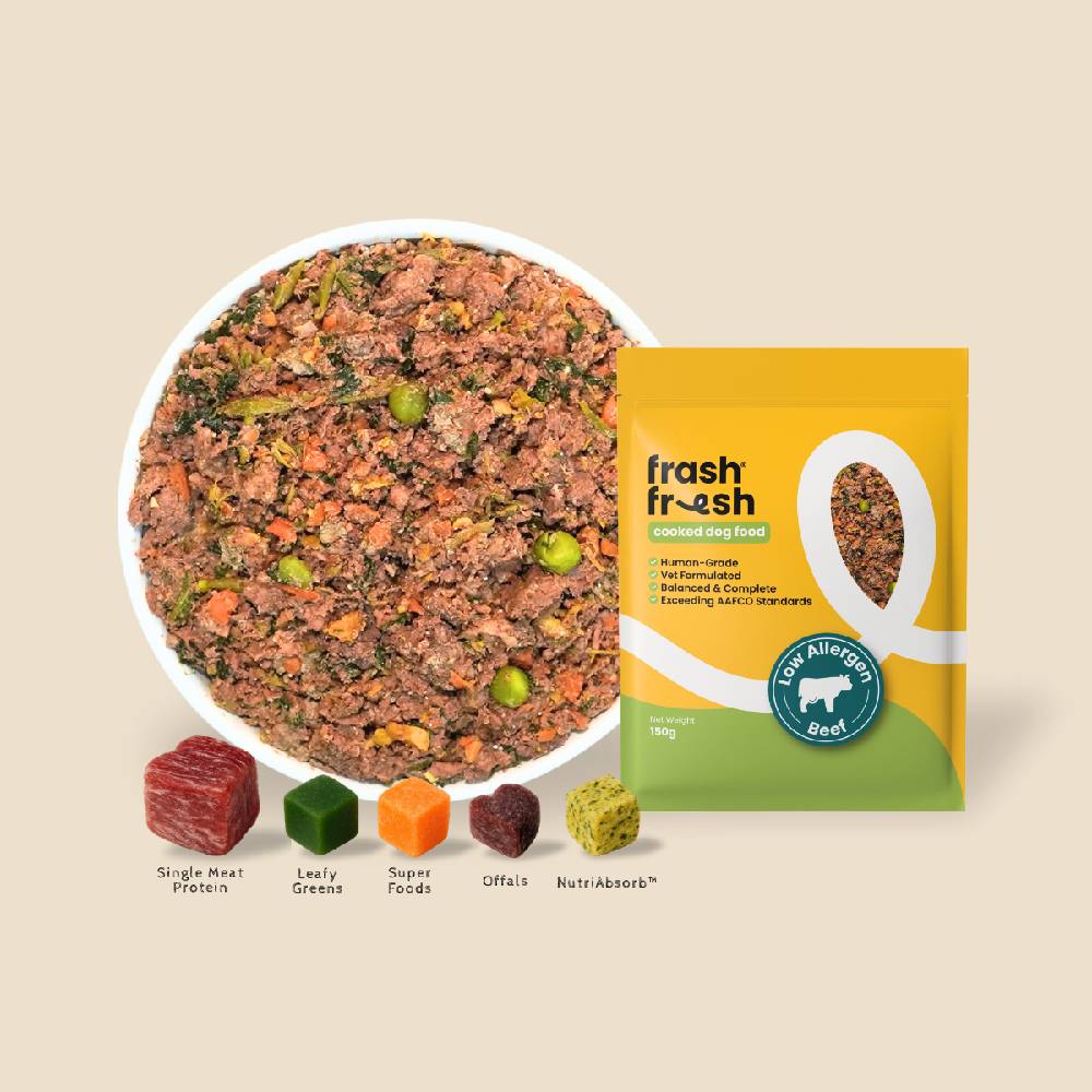 *FROZEN* Frashfresh Cooked Dog Food Low-Allergen Beef 150g