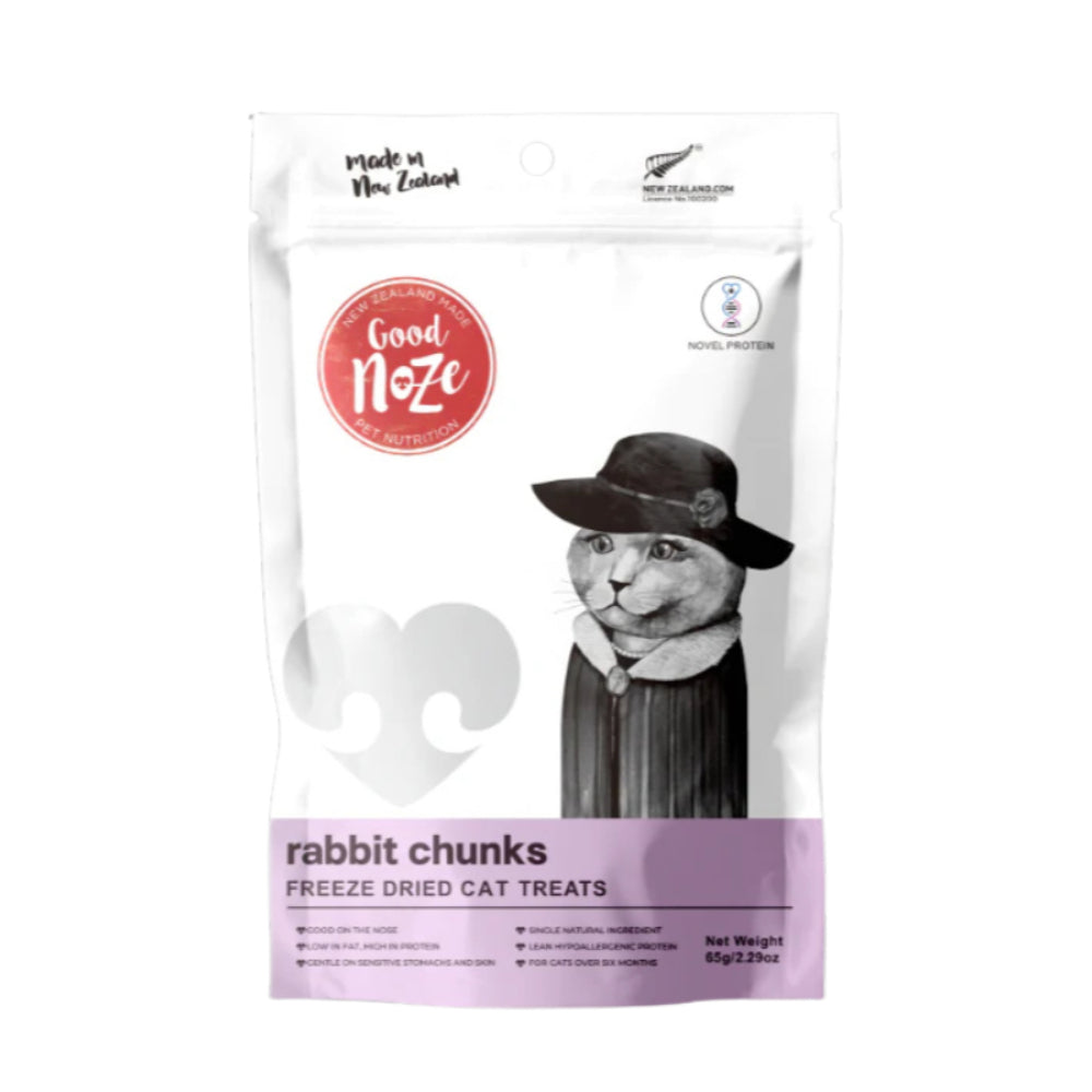 Good Noze Cat Freeze Dried Treats Rabbit Chunks 65g
