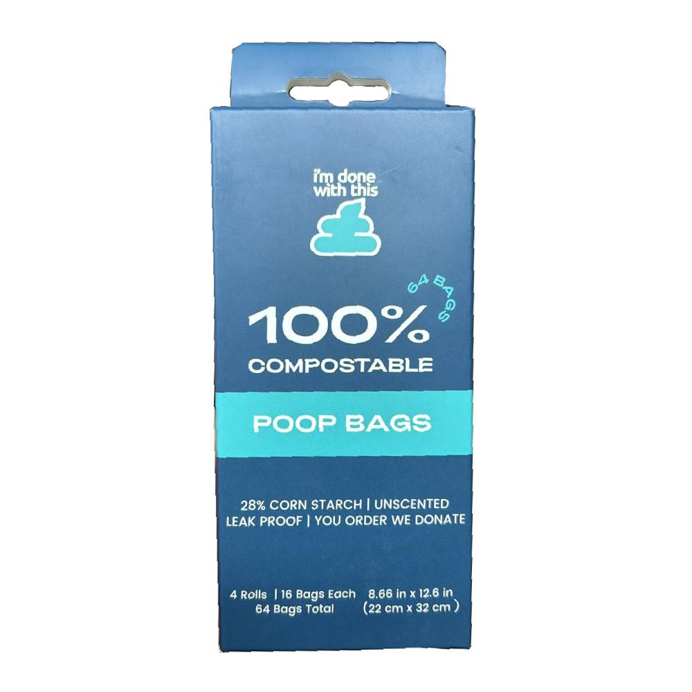I'm Done With This Poop Bags 100% Compostable 64 Bags