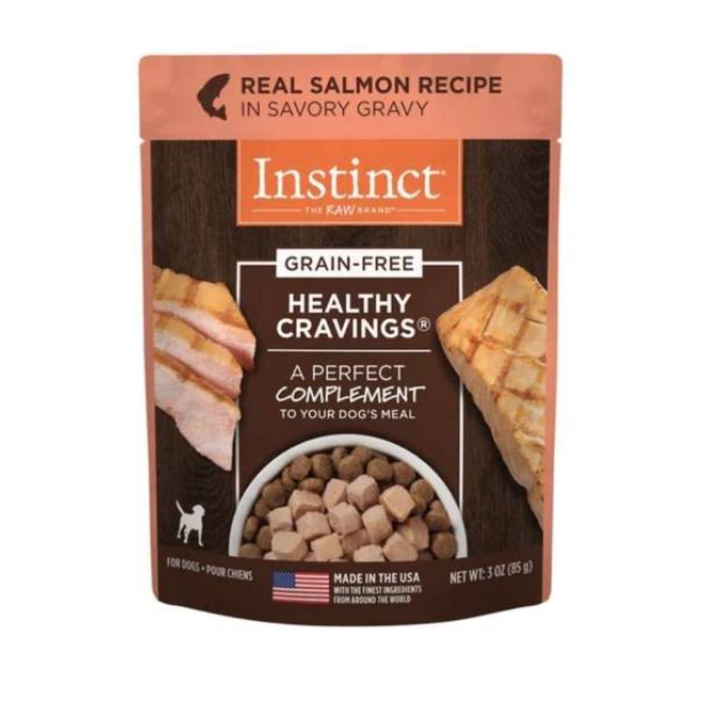 Instinct The Raw Brand Dog Pouch Healthy Cravings Grain-Free Real Salm