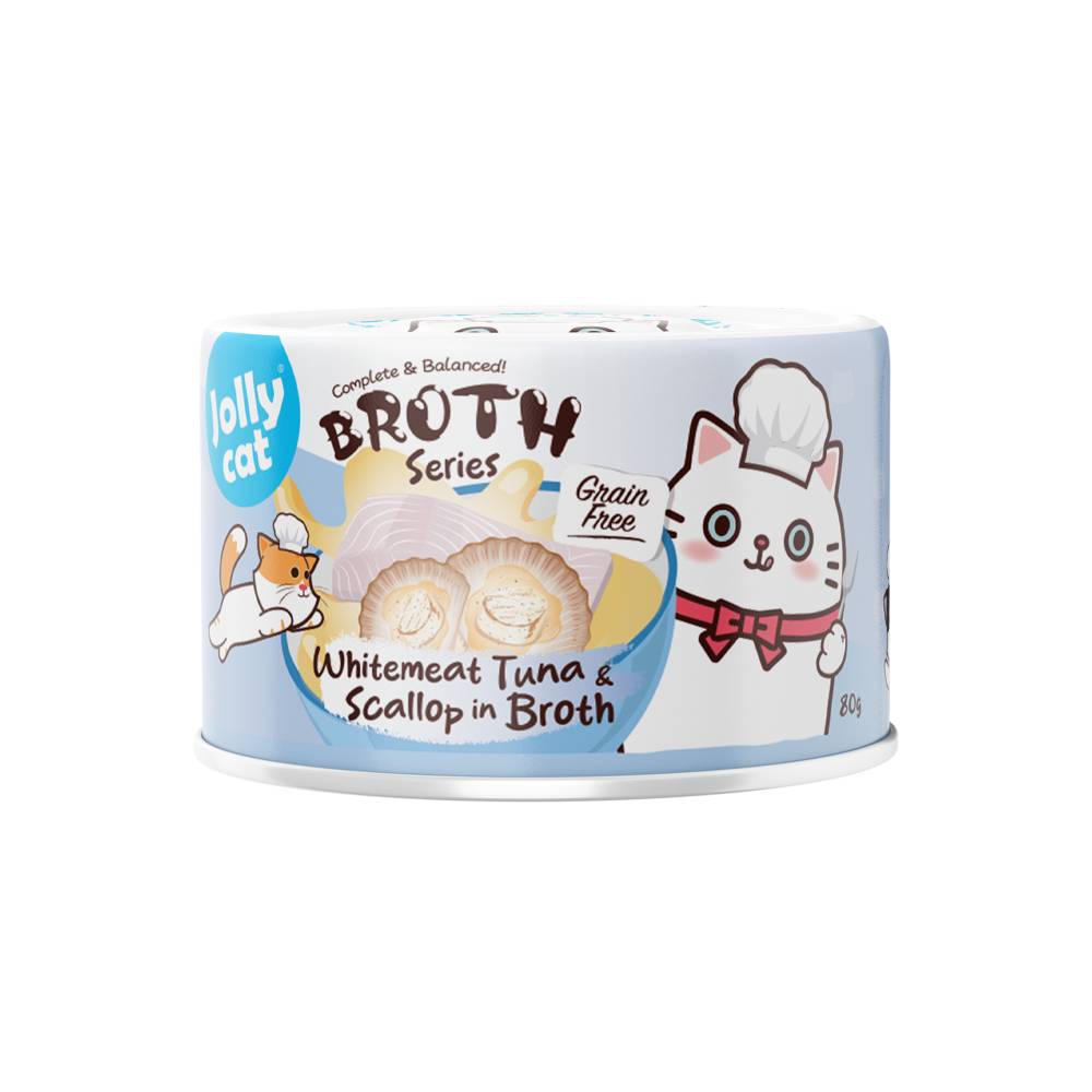 Jolly Cat Complete & Balanced Broth Series Whitemeat Tuna & Scallop in