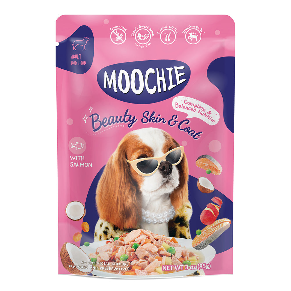 Moochie Dog With Salmon Beauty Skin & Coat 85g