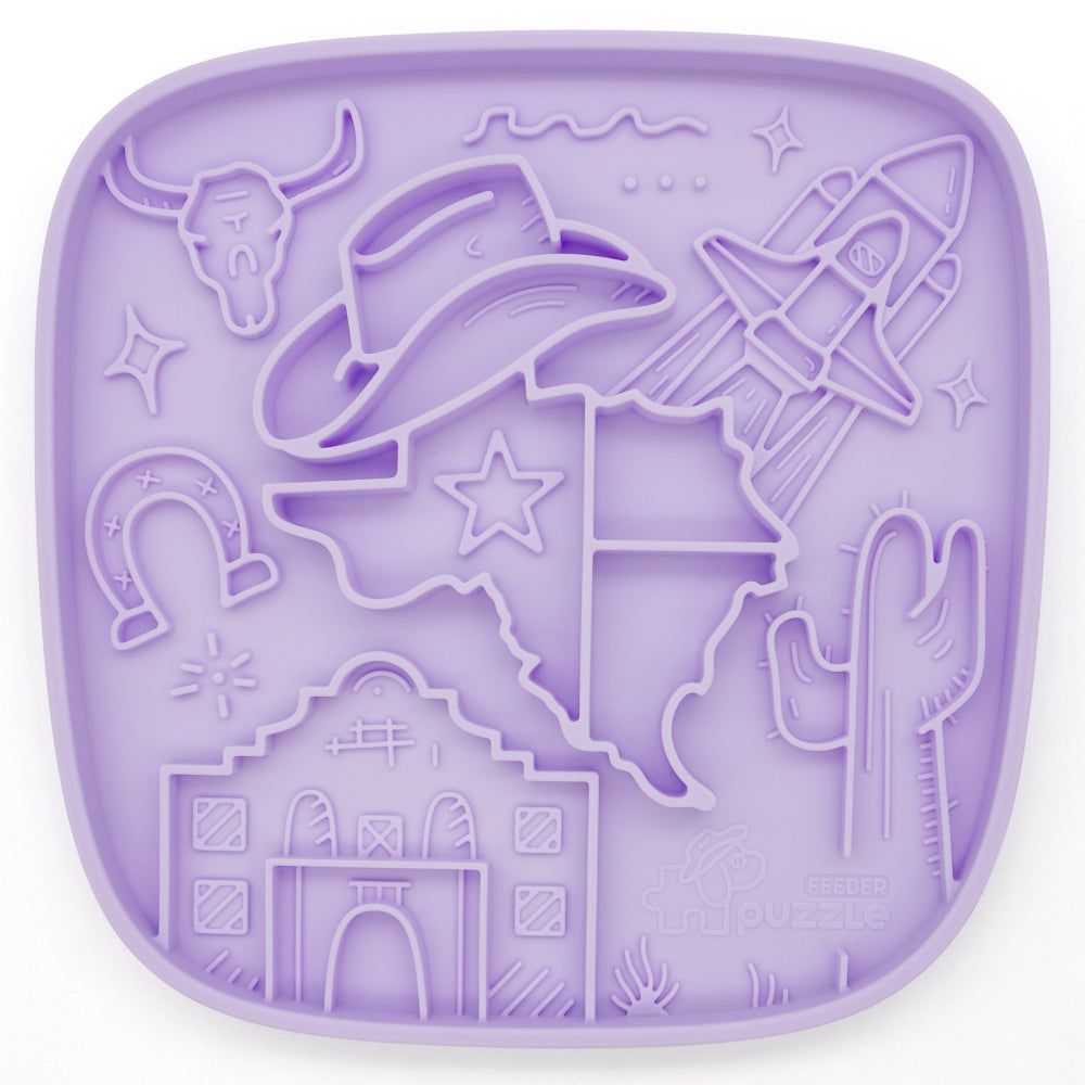 Puzzle Feeder Lick Mat for Dry & Wet Food for Dog & Cat Lilac