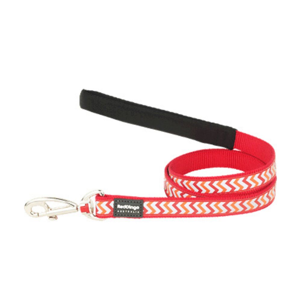 Red Dingo Dog Reflective Ziggy Lead Red 15mm