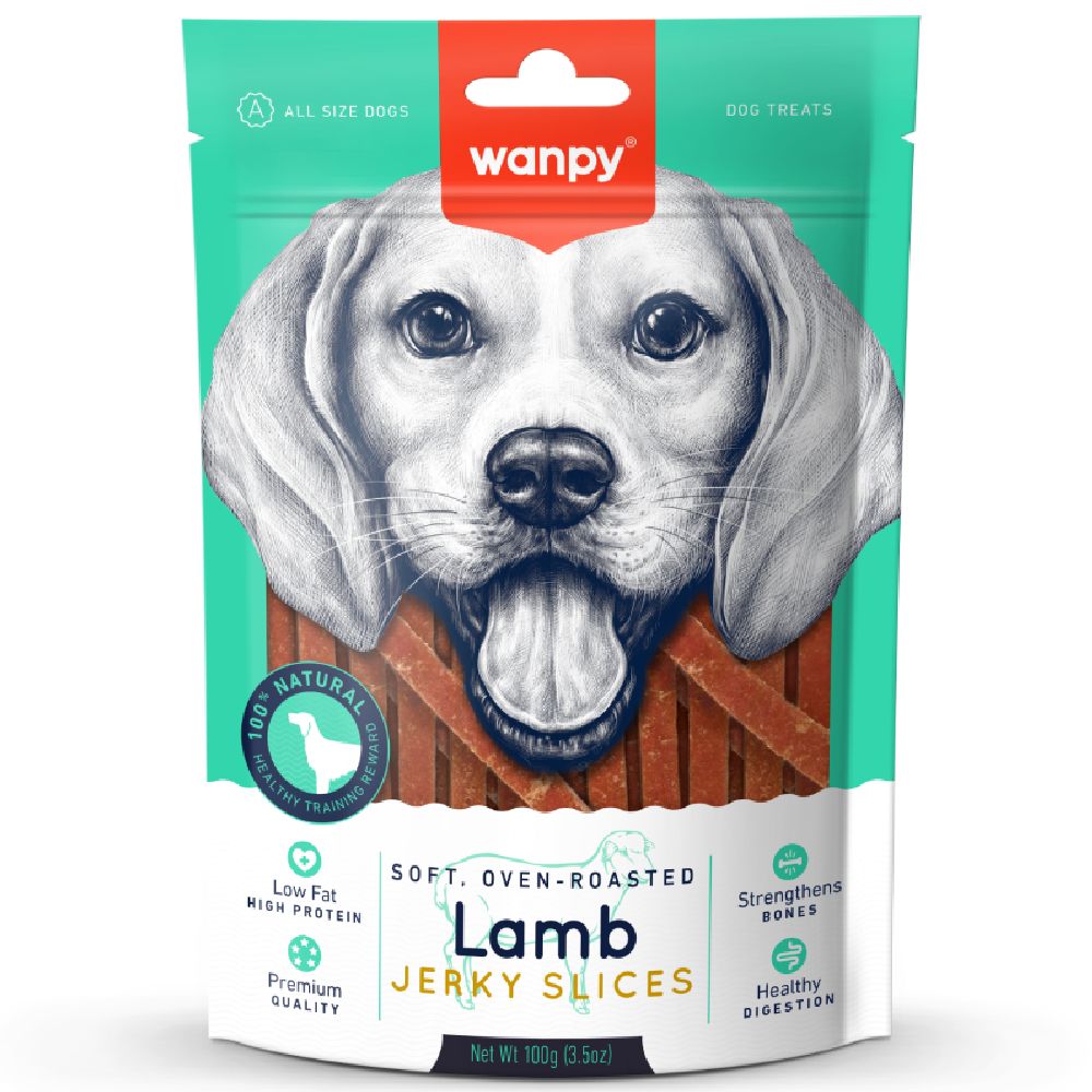 Wanpy Dog Soft Oven-Roasted Lamb Jerky Slices 100g