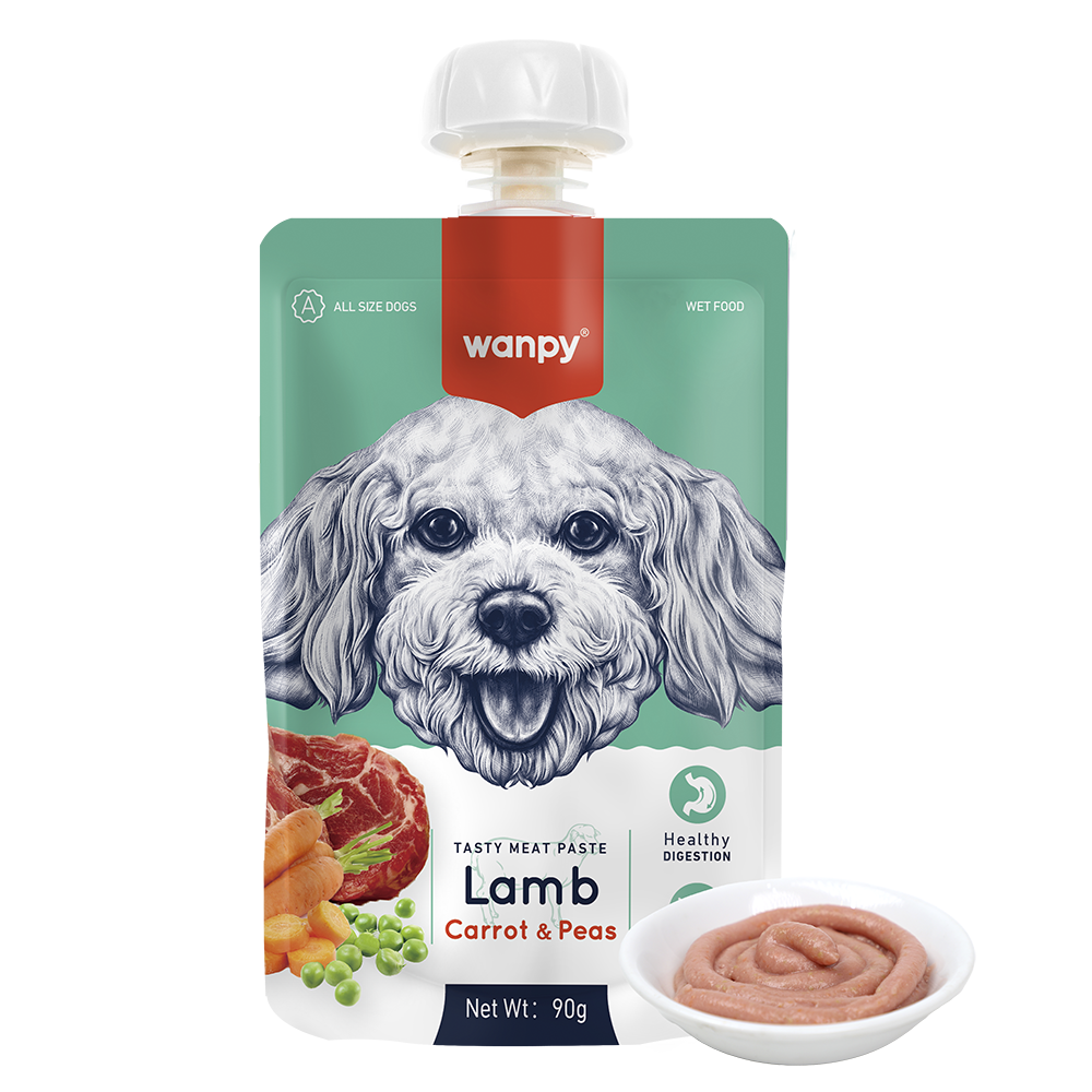 Wanpy Dog Tasty Meat Paste Lamb Carrot & Peas 90g