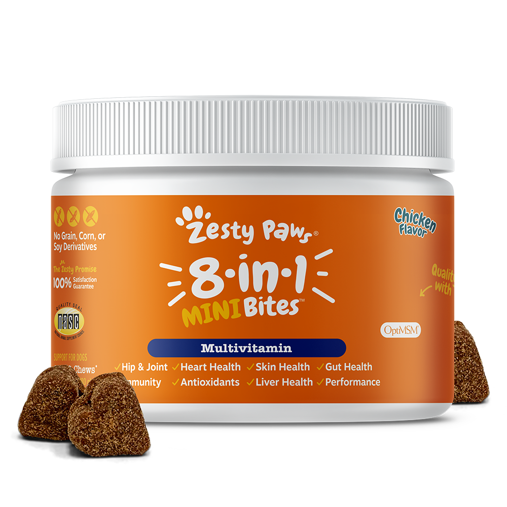 Zesty Paws Dog 8-in-1 Multifunctional Mini Bites Chicken 90soft chews