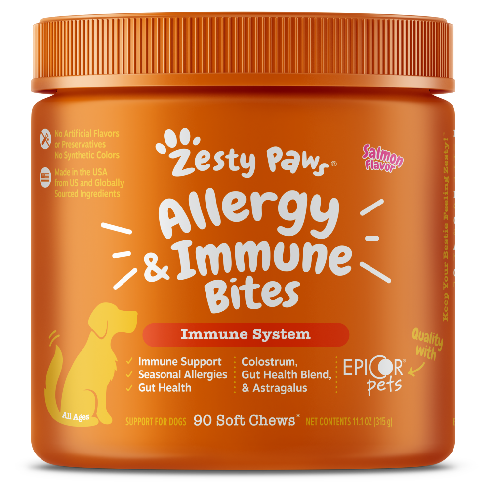 Zesty Paws Dog Allergy & Immune Bites Immune System Salmon 90soft chew