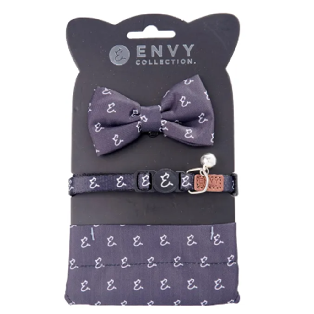 Envy Cat Collar Set Black Envy Logo