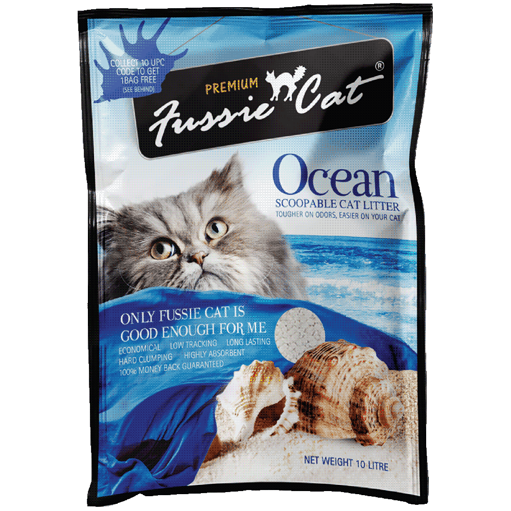 Fussie Cat Bentonite Litter Ocean 10L