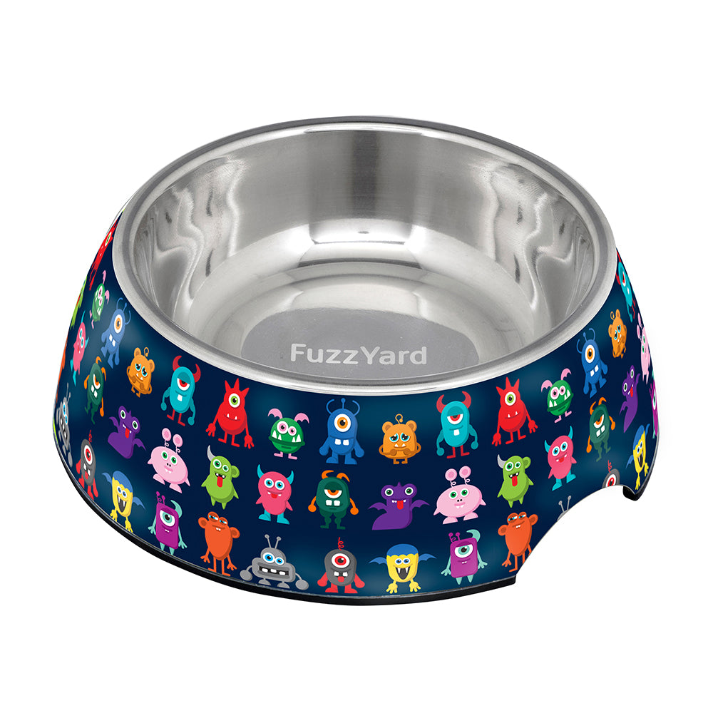 Fuzzyard Dog Bowl Melamine Yard Monsters L