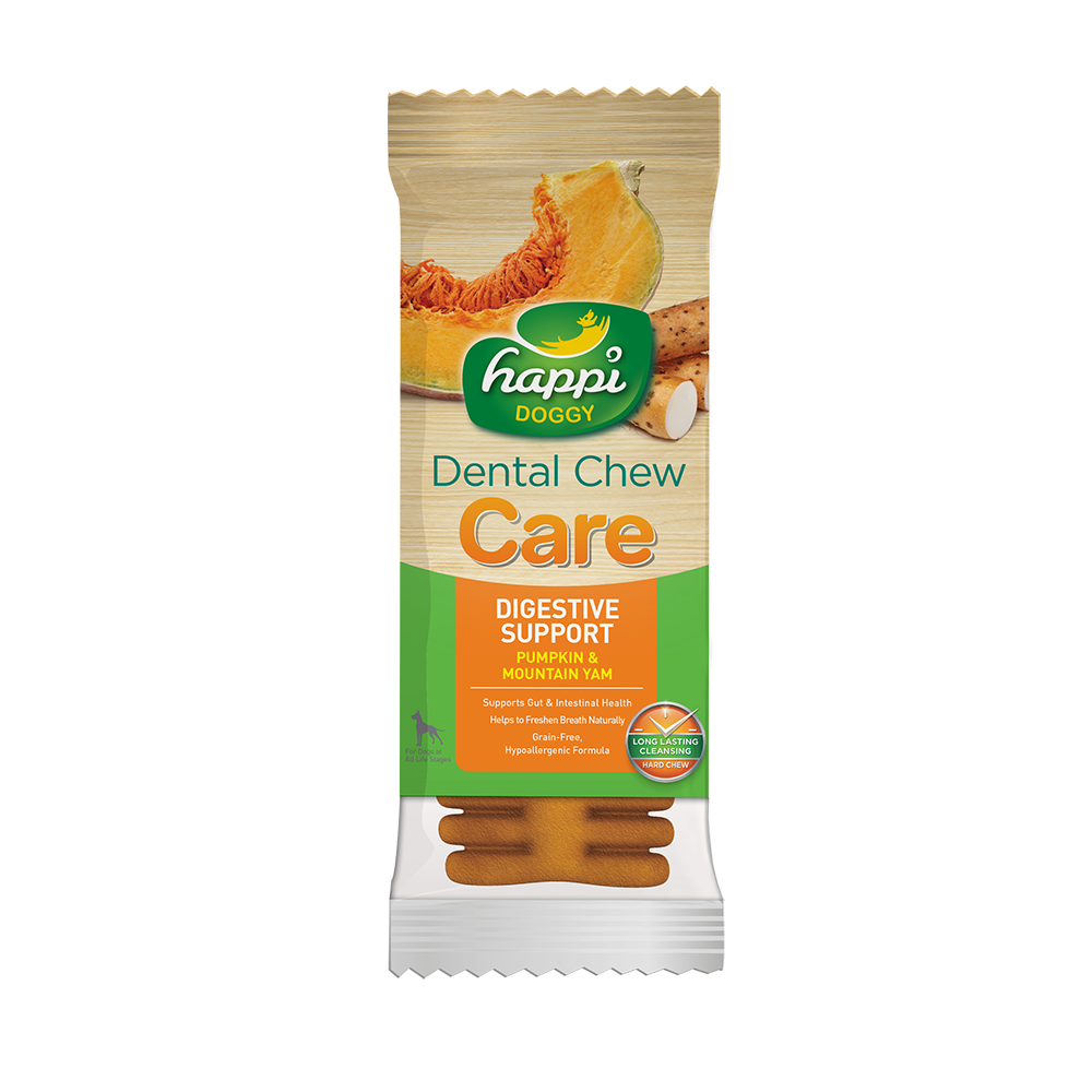 Happi Doggy Dental Chew Care Hard Chew Digestive Support Pumpkin & Mou