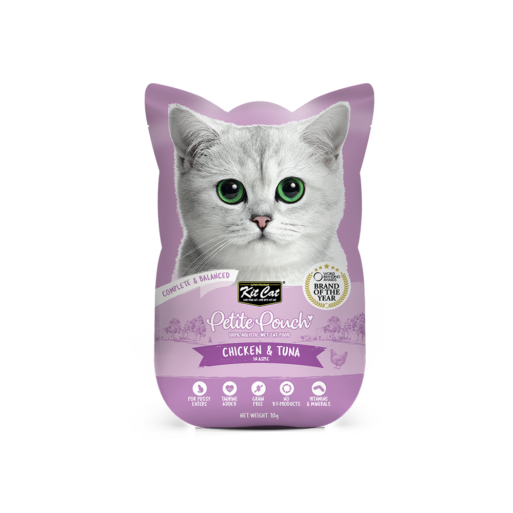 KitCat Cat Petite Pouch Complete & Balanced - Chicken & Tuna in Aspic