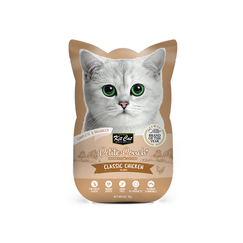 KitCat Cat Petite Pouch Complete & Balanced - Classic Chicken in Aspic