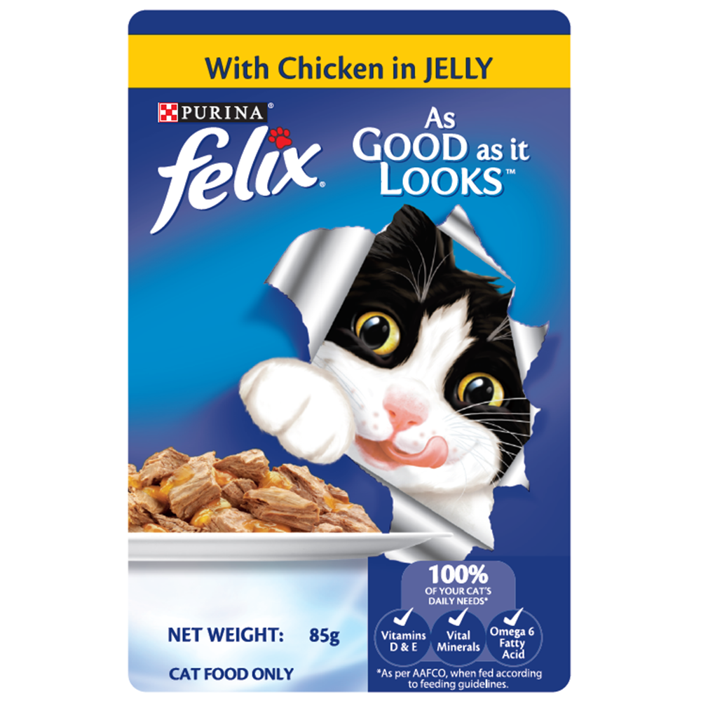 Purina Felix Chicken in Jelly Pouch Cat Food 85g