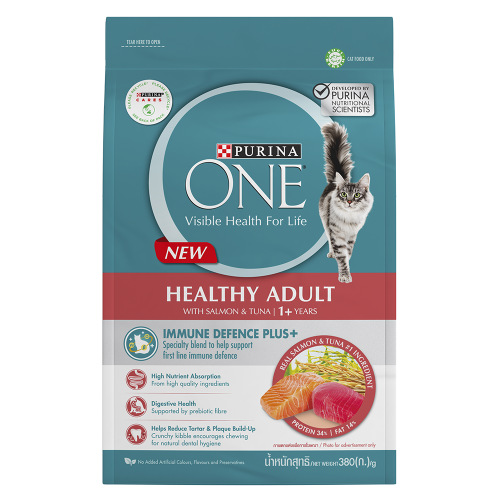 Purina One Cat Healthy Adult Salmon & Tuna 380g