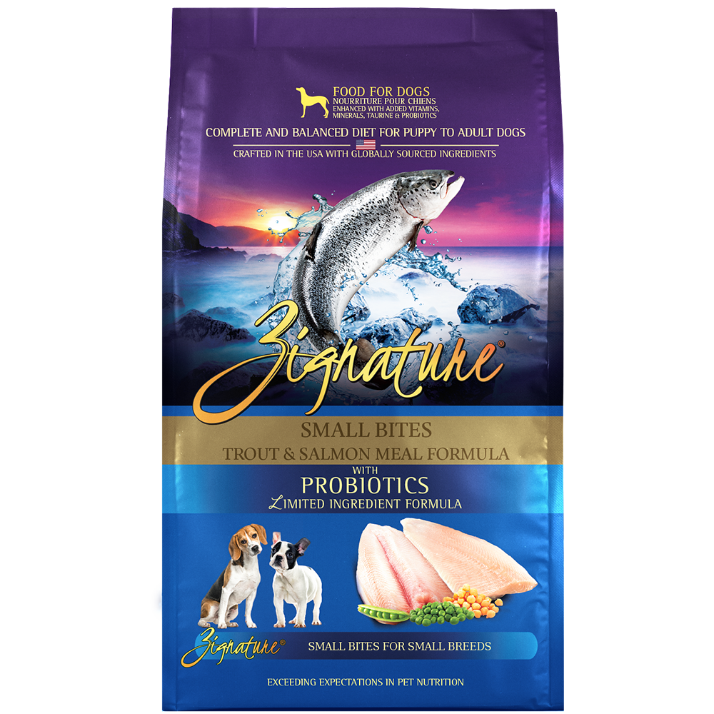 Zignature Dog Trout & Salmon Formula Small Bites 4lb